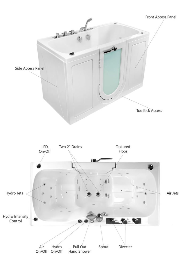 Walk In Tubs For Seniors | Hydrotherapy Walk In Tubs